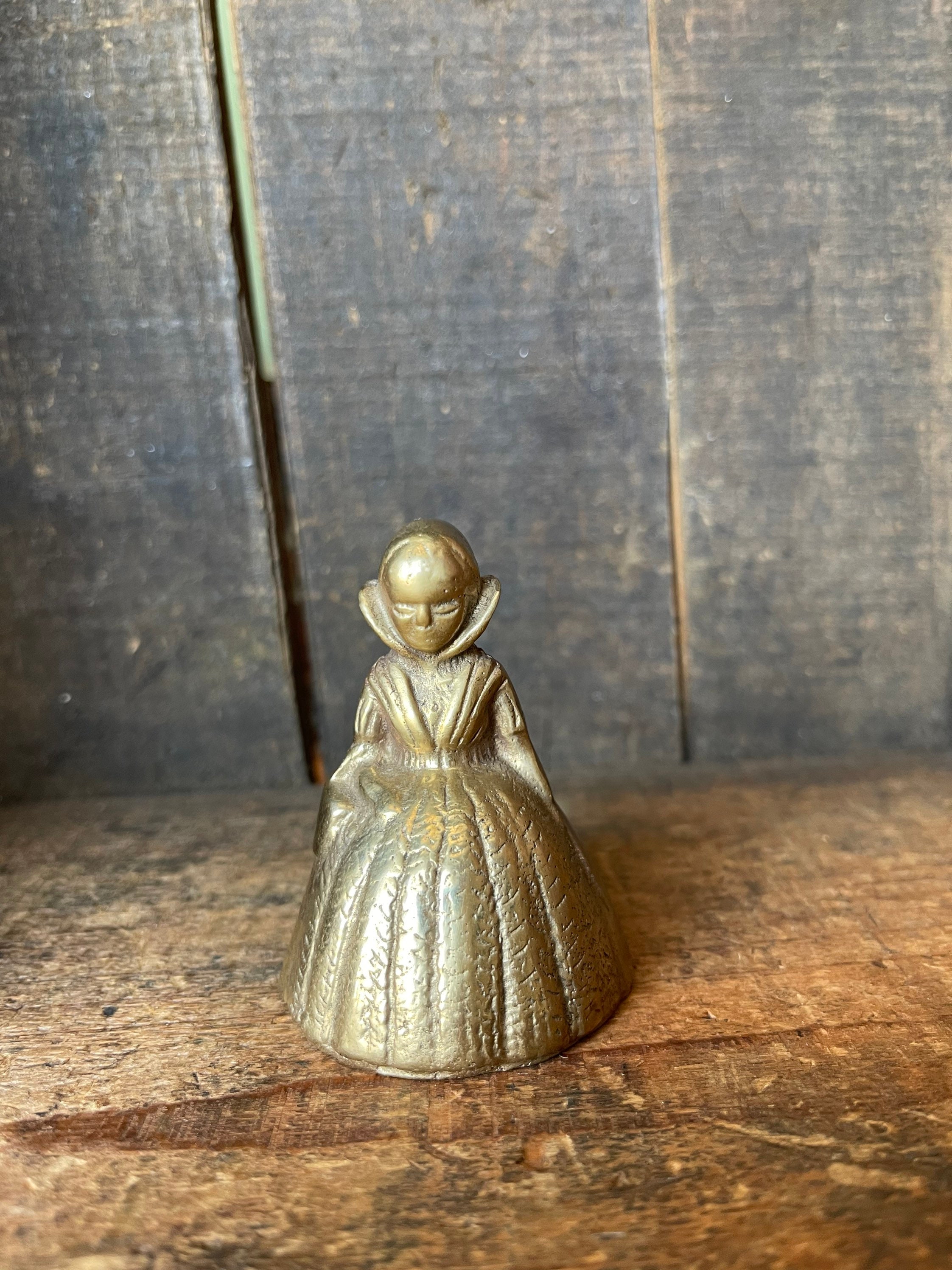 Victorian Colonial Woman Brass Bell // Vintage Lady // Crown | Etsy