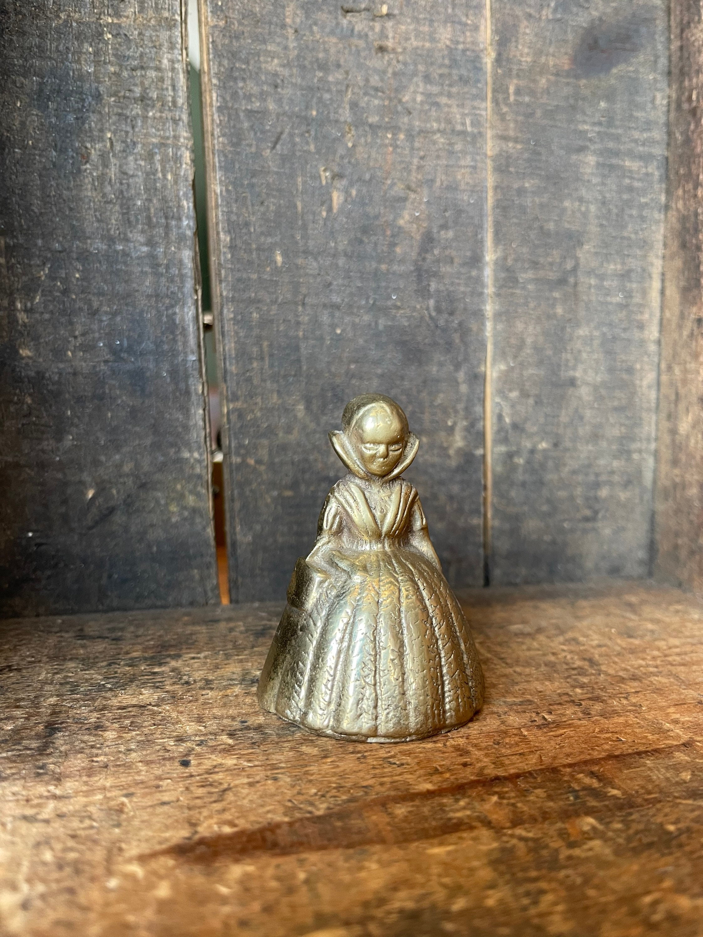 Victorian Colonial Woman Brass Bell // Vintage Lady // Crown | Etsy