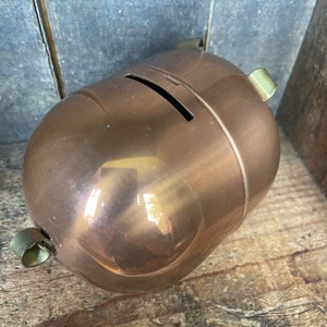 Vintage Copper Piggy Bank - Etsy