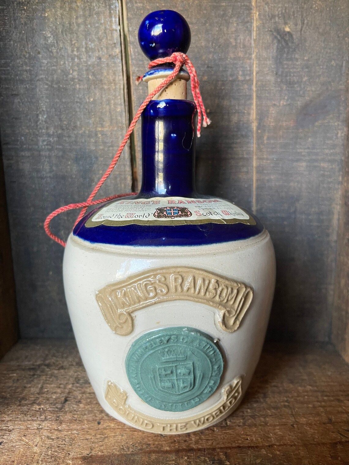 Vintage KING’S RANSOM Round the World Ceramic Whiskey Decanter With ...