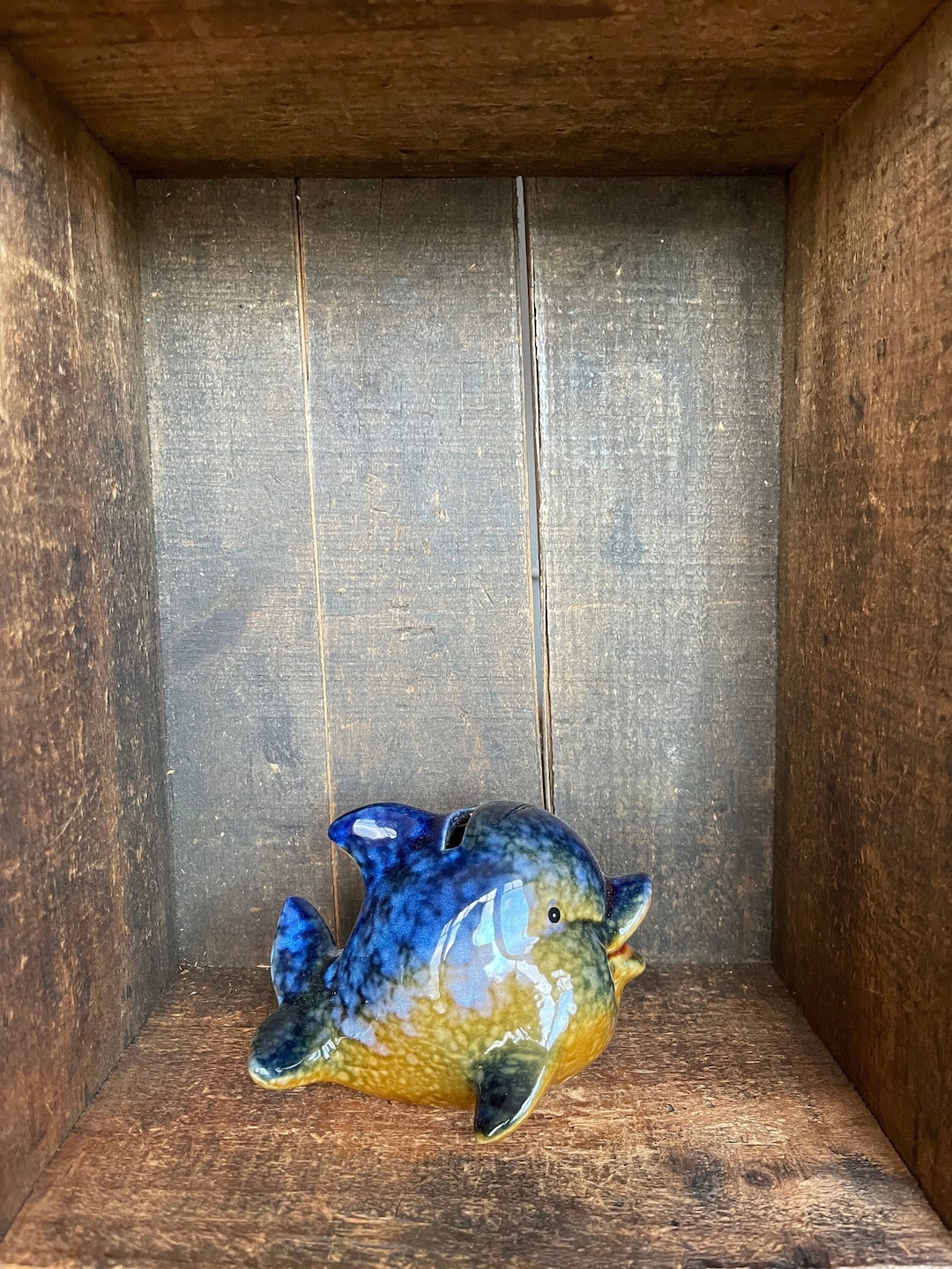 Vintage Stoneware Fish Bank // Handmade Pottery // Perfect Gift - Etsy