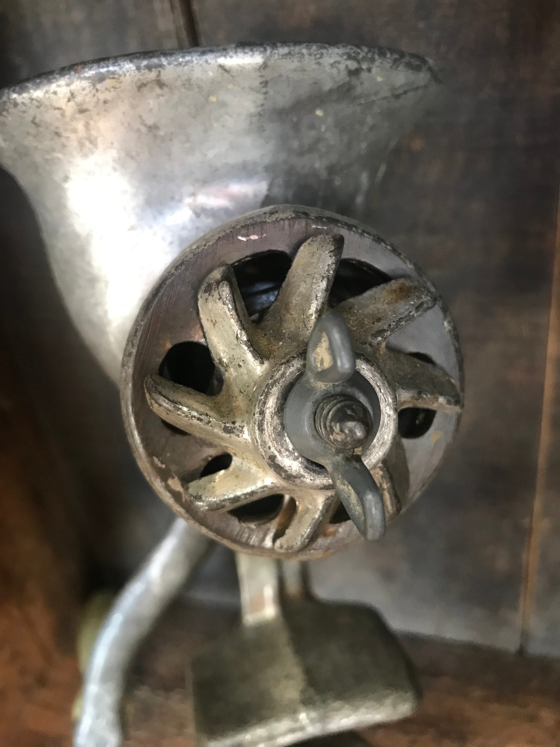 VINTAGE Antique Cast Iron Meat Grinder 66 No.0 // Made in | Etsy