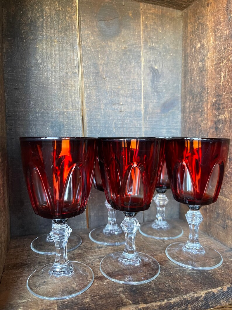 Rare // Set of Six // Vintage Luminarc Arcoroc Cristal - Etsy
