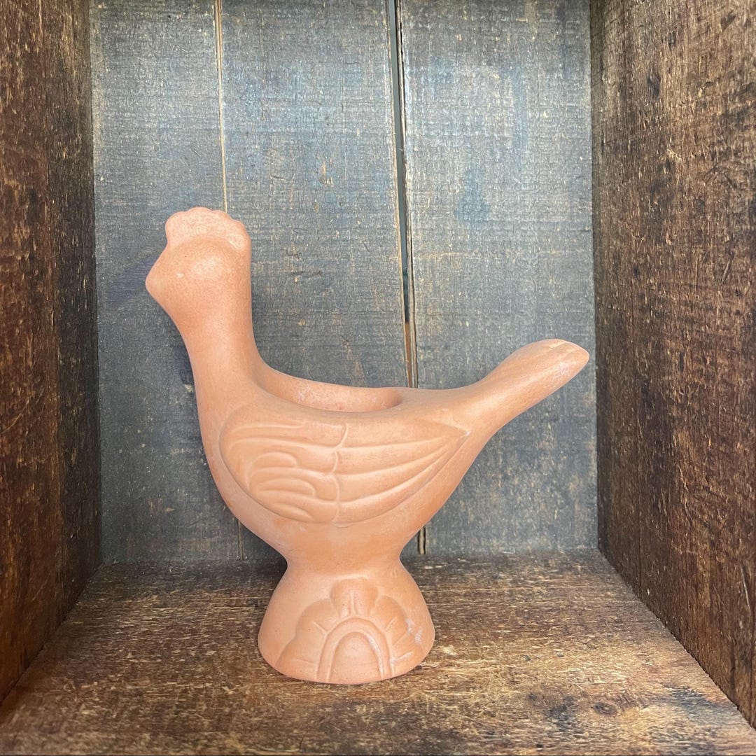 Avon Terra Cotta Collectible Chicken // 1976 // Candle Holder - Etsy