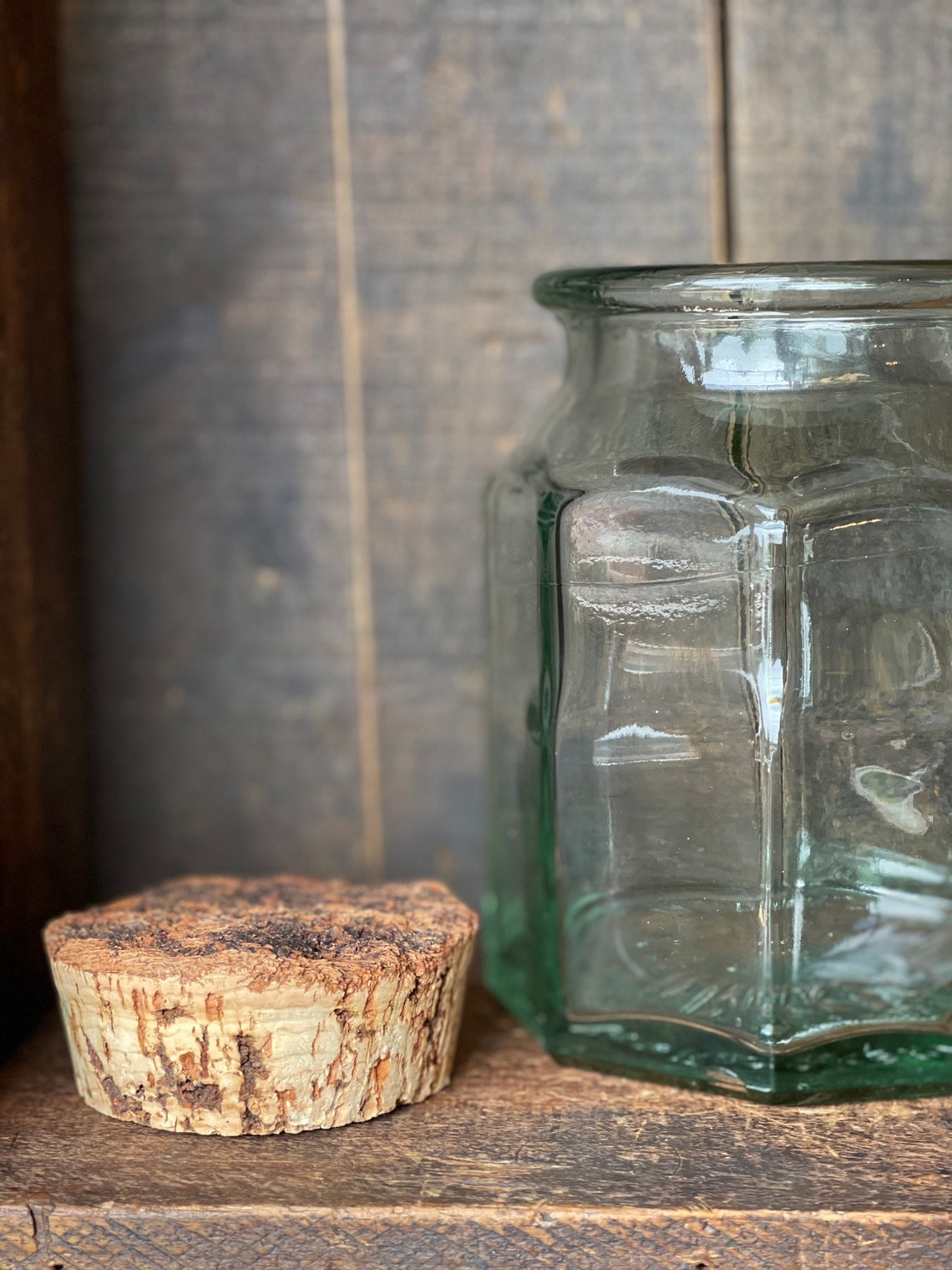 Ben Rickert Wayne N.J Vintage Octagonal Glass Canister With - Etsy