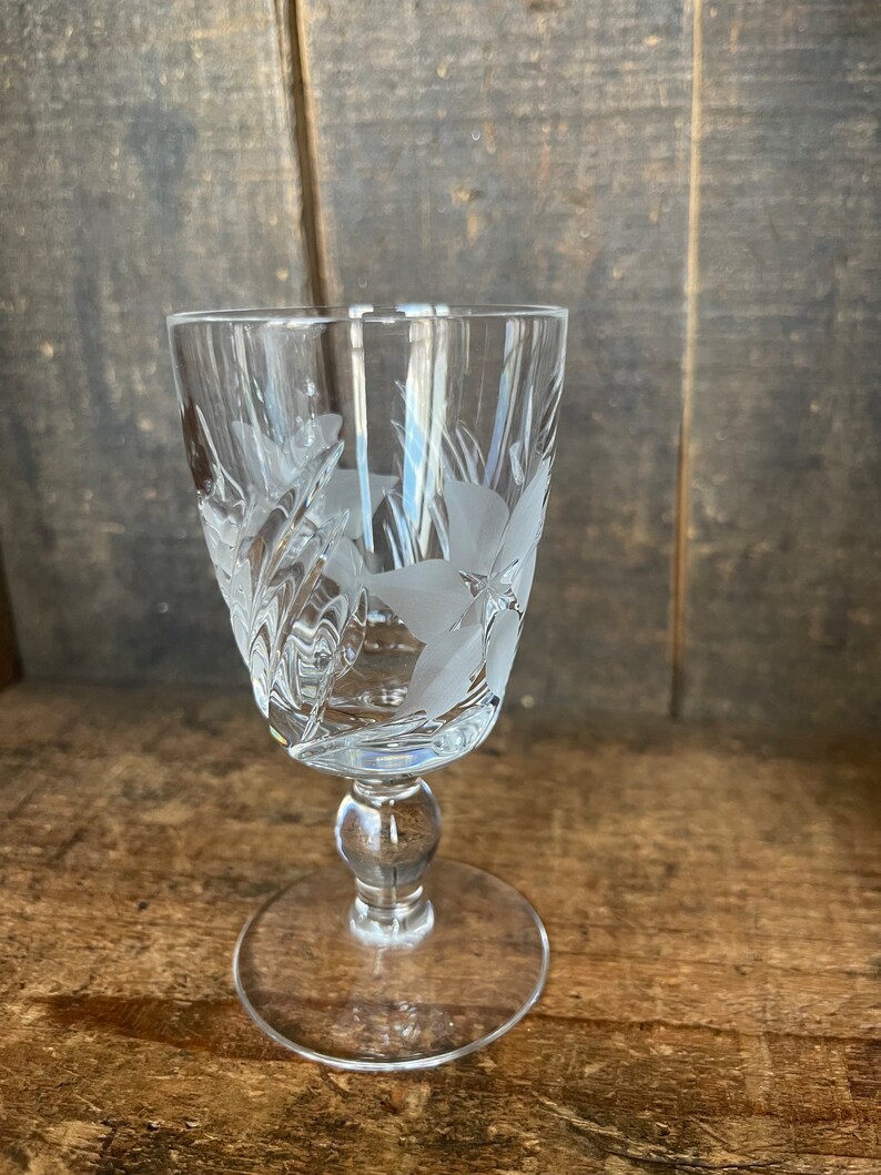 Set of 6 // Bavaria Germany Hand Cut 'astra Trillium' Crystal Cordial ...