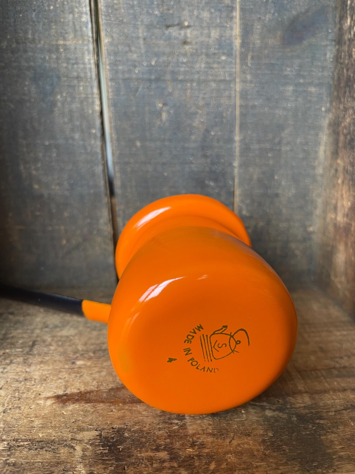 Vintage Orange Enamelware Sauce Pourer/butter Warmer // #4 Saucepan - Etsy