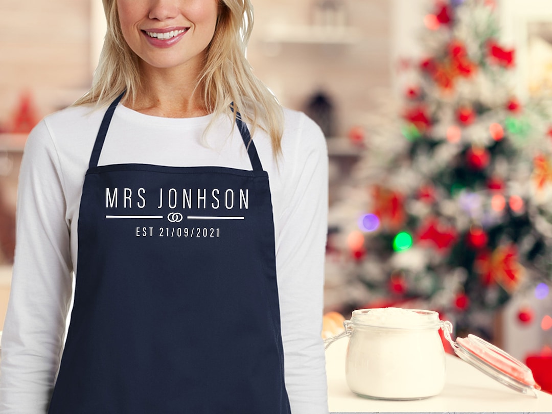 Couple Apron, Mr and Mrs Apron, Wedding Apron, Wife Birthday Gift ...