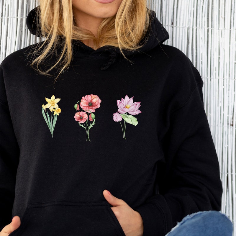 Flower Hoodie - Etsy