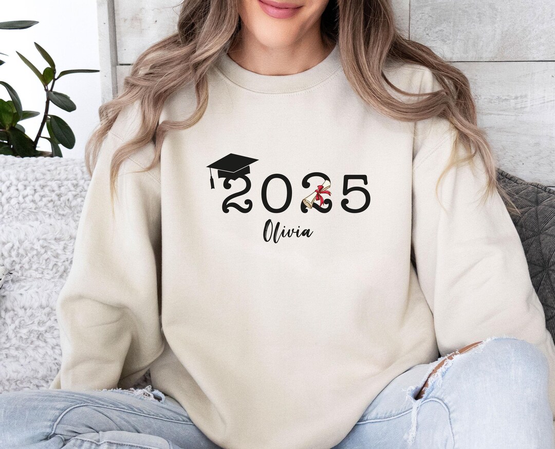 Graduation Sweatshirt, 2025 Graduation Sweater, Custom Graduation ...