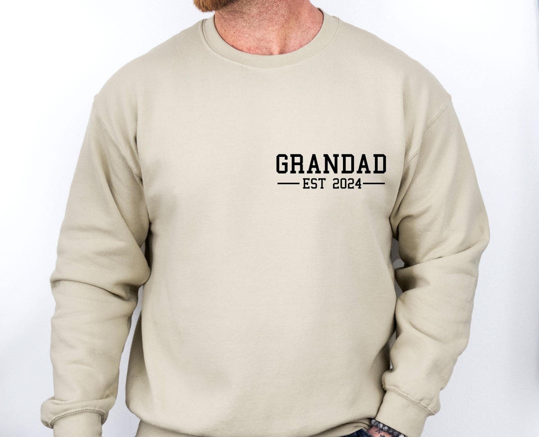 New Grandad Sweatshirt, Custom Grandpa Top, Cute Grandad Sweater ...