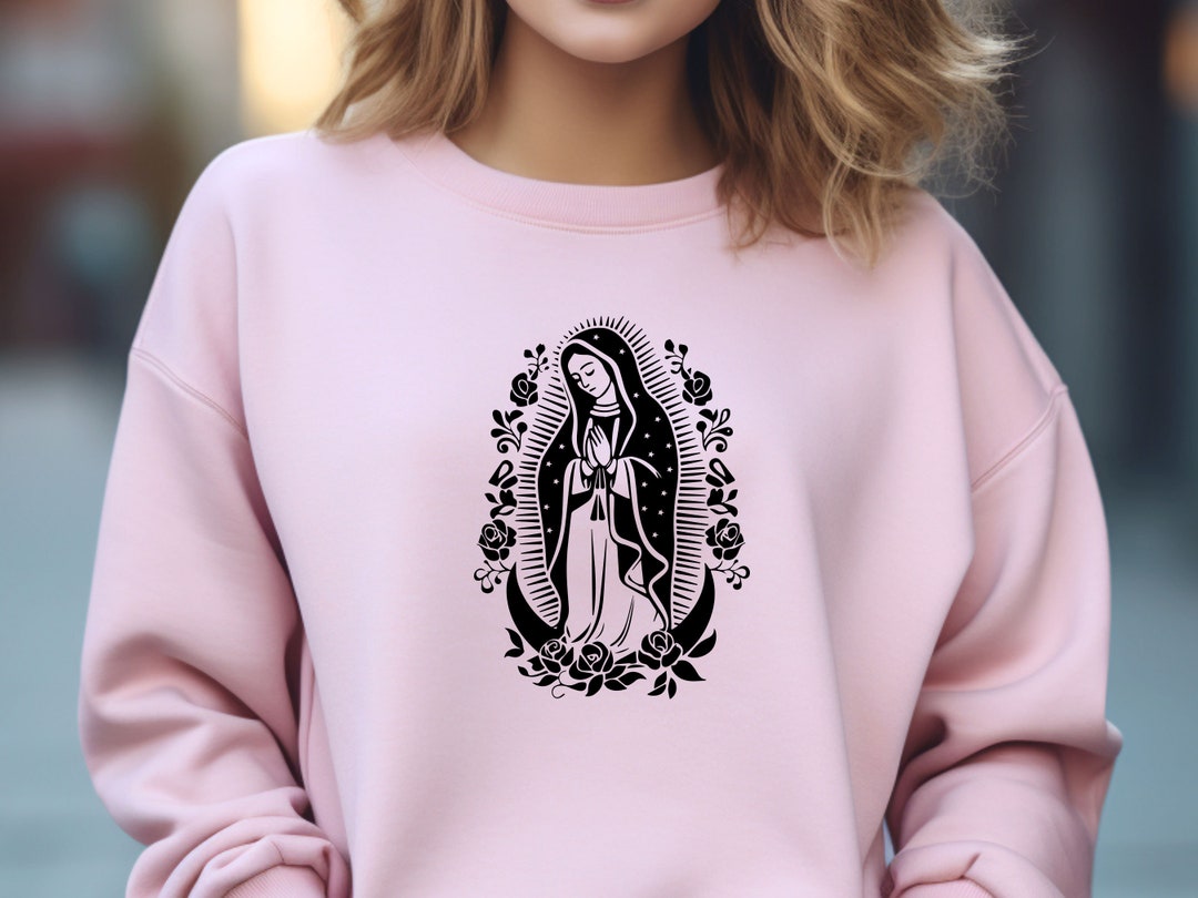 Virgin Mary Sweatshirt, Religious Gift, Mother of Jesus, Cute Mum ...