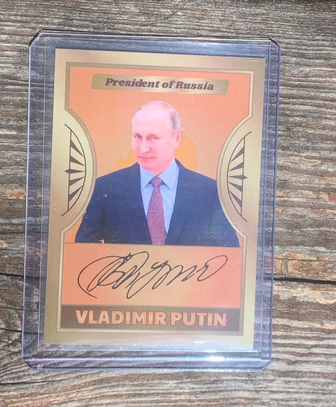 Vladimir Putin Gold Facsimile Autograph Card - Etsy