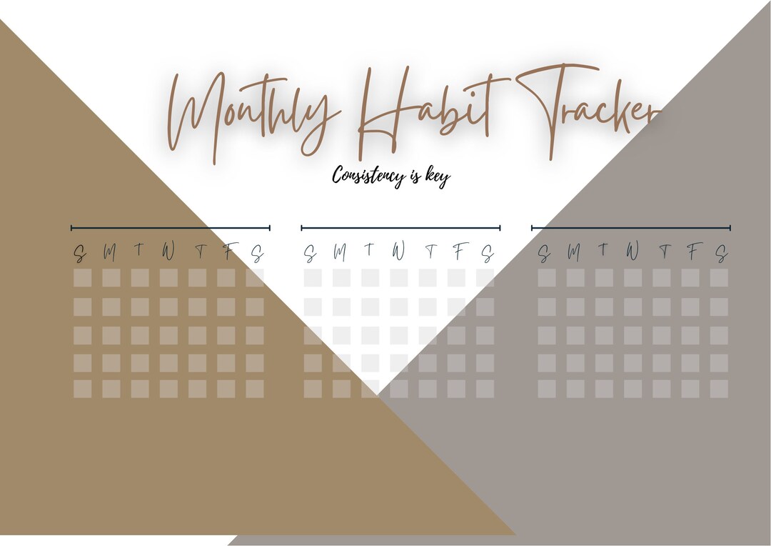 Habit Tracker Printable, Square Habit Tracker| Goal Planner| Daily ...