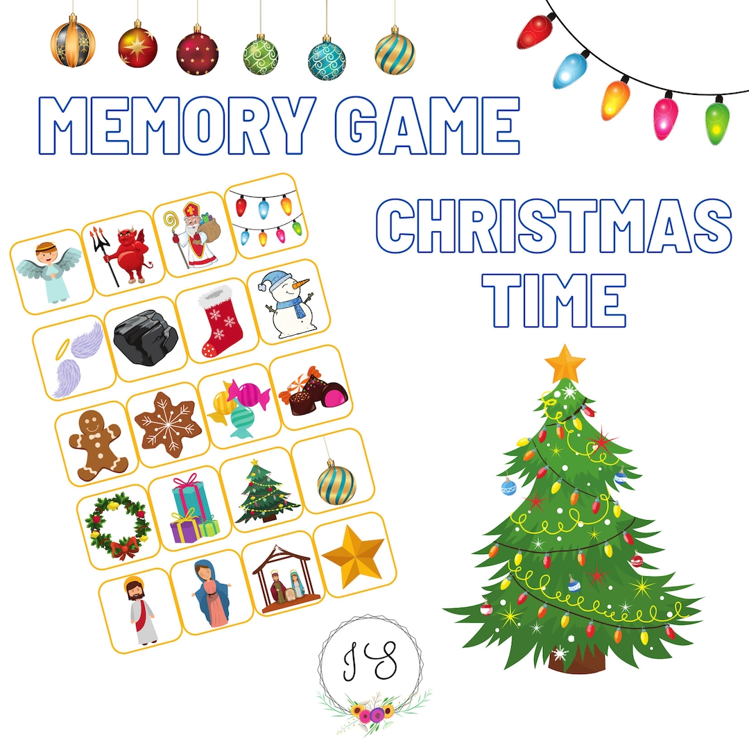 Memory Game - Christmas Time (card Game Also Known as Concentration or ...