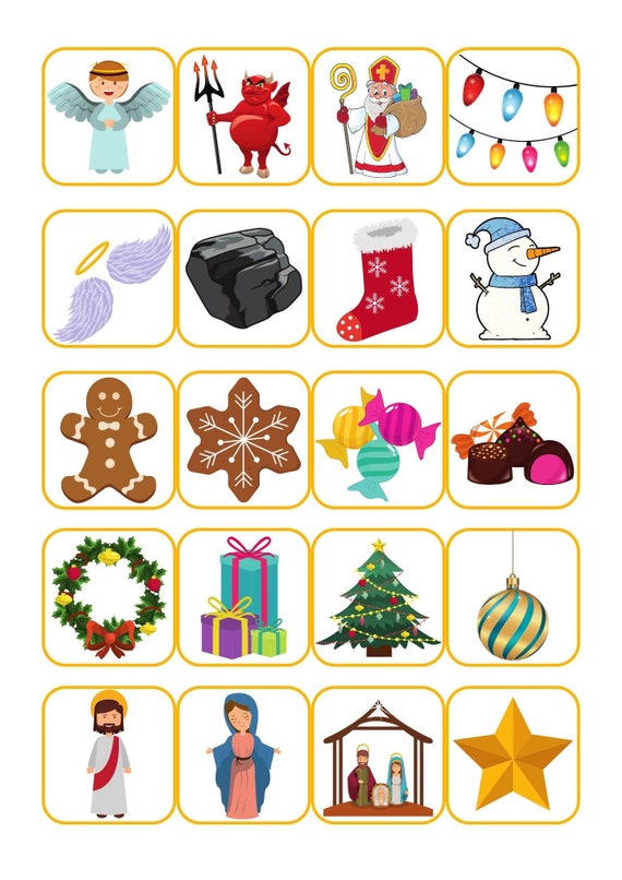 Memory Game Christmas Time card Game Also Known as - Etsy