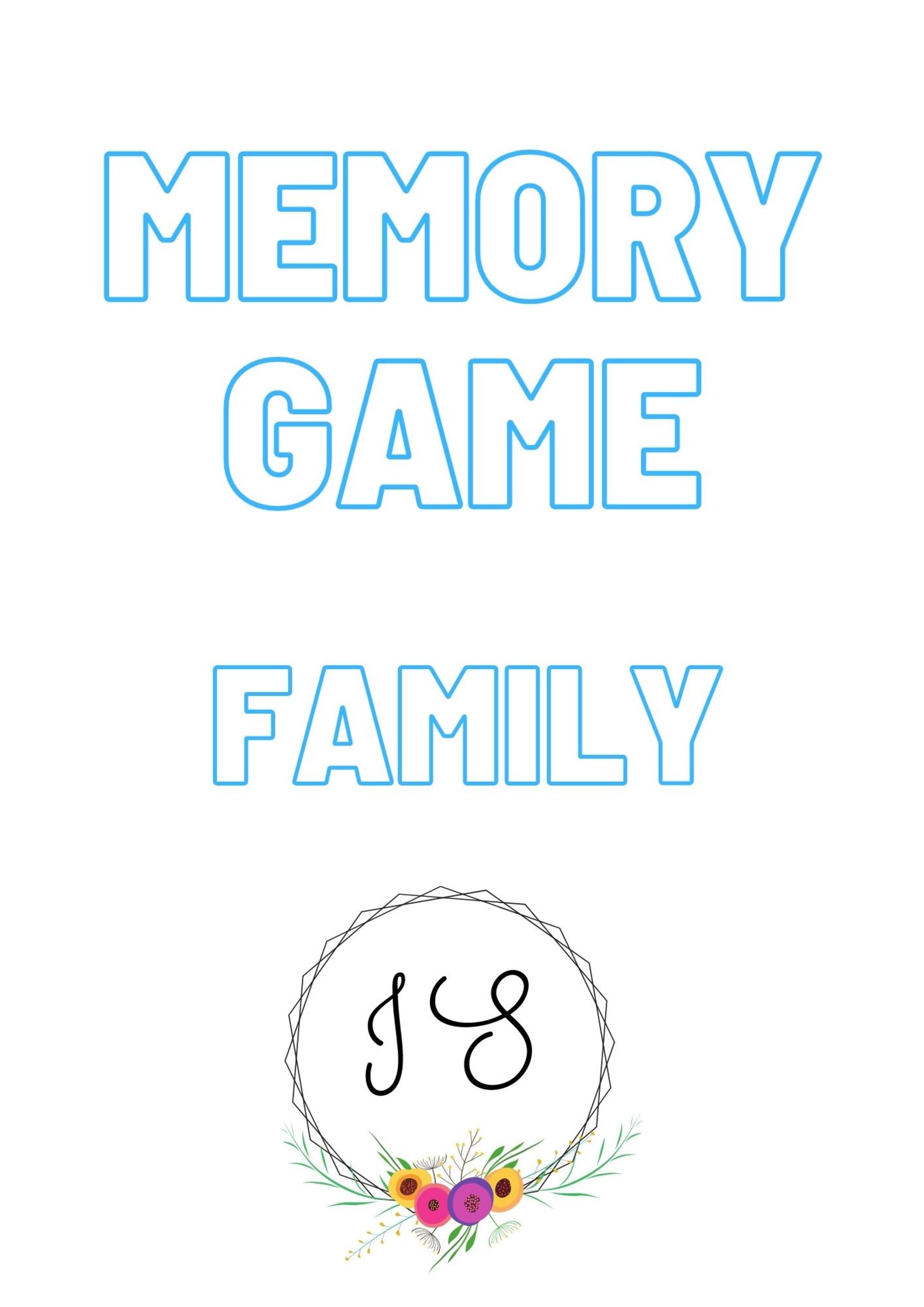 Memory Game Family card Game Also Known as Concentration or - Etsy