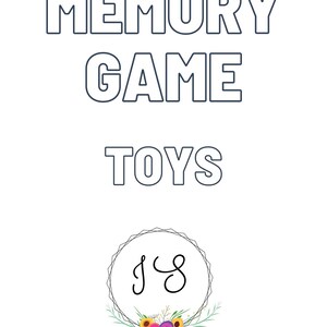 Memory Game Toys card Game Also Known as (Instant Download) - Etsy