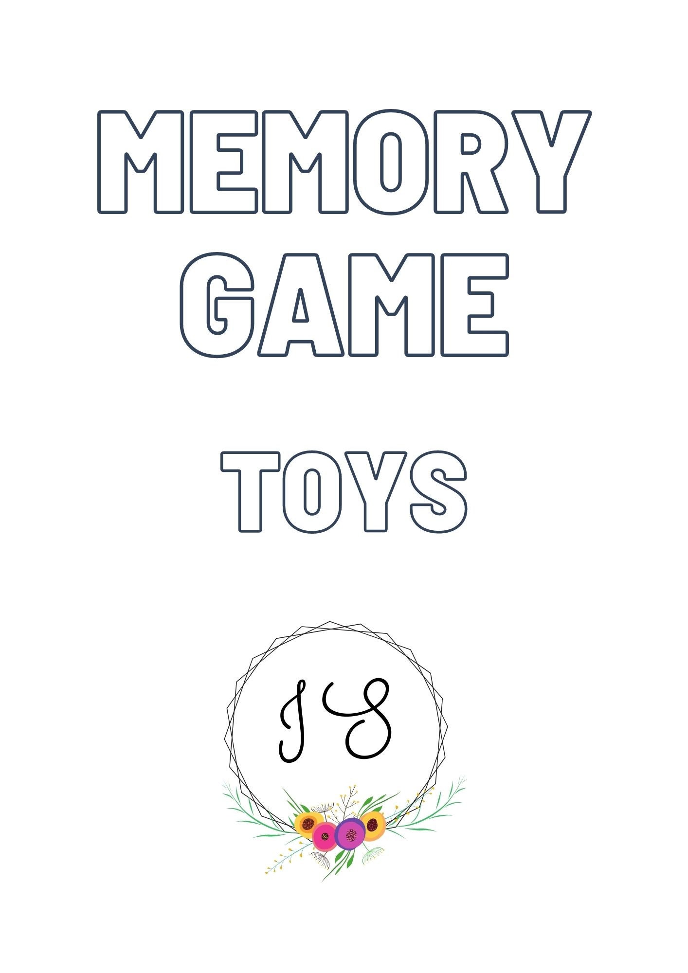 Memory Game Toys card Game Also Known as (Instant Download) - Etsy