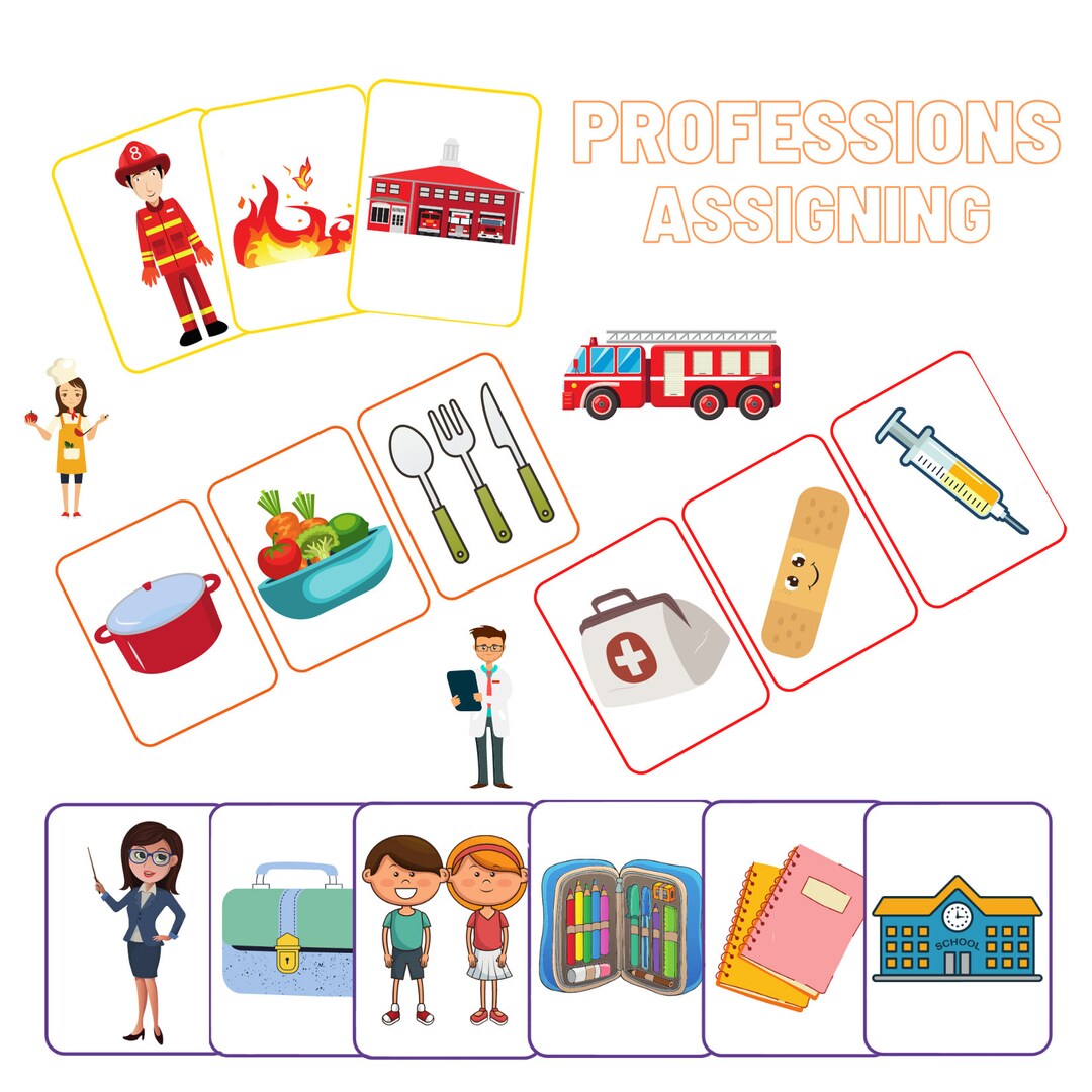 Professions Assigning Cards - Etsy