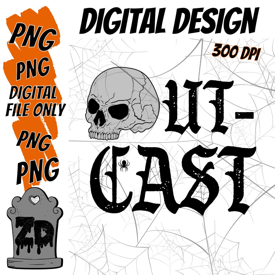 Outcast Digital Download PNG, Sarcastic Png, Spooky Png, Skull Png ...