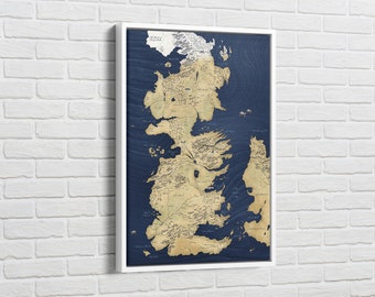 Art & Collectibles Prints Essos Map Game of Thrones 19x13 Poster Music ...