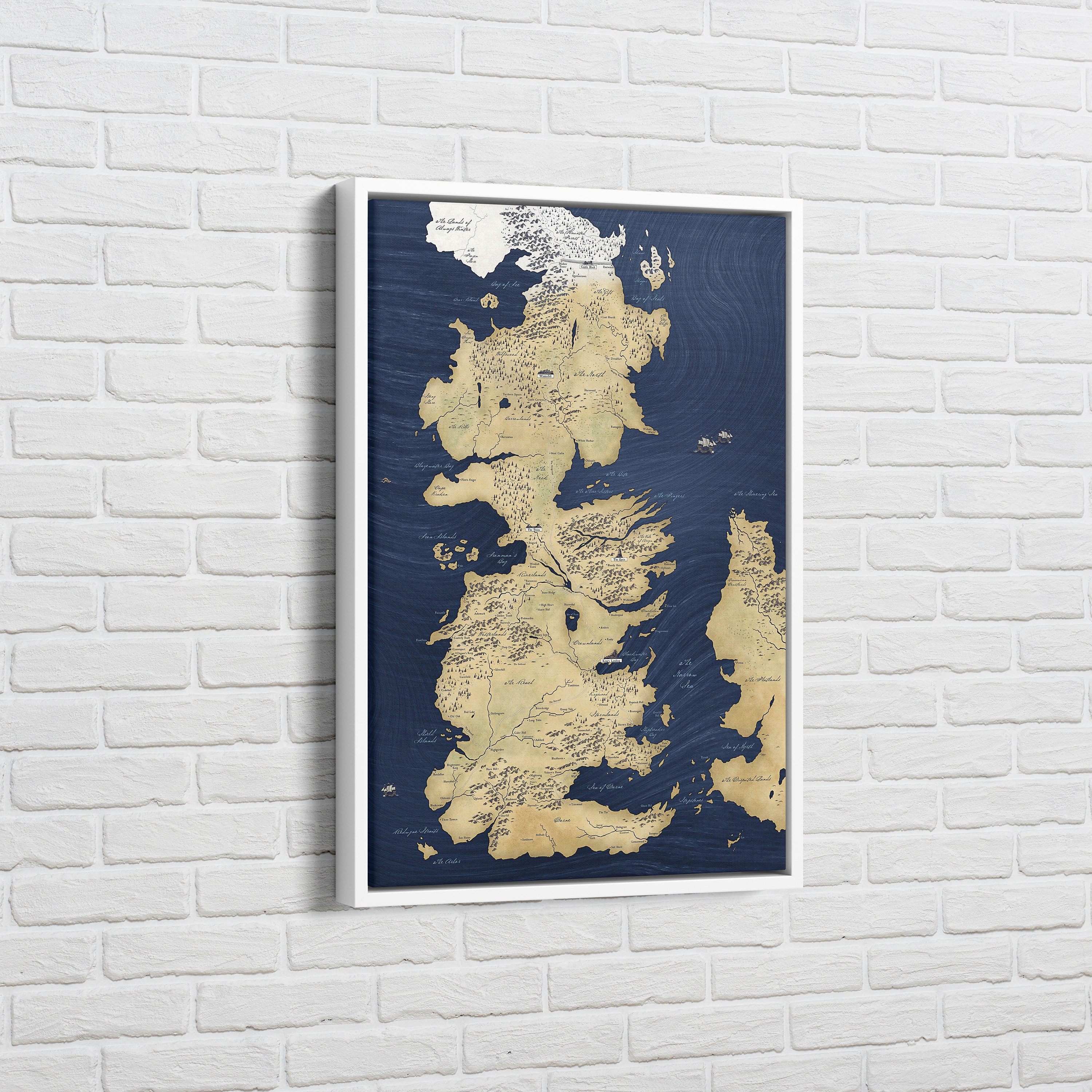 Fantasy print Game of Thrones Wall Art Westeros Map Game of Thrones Map ...