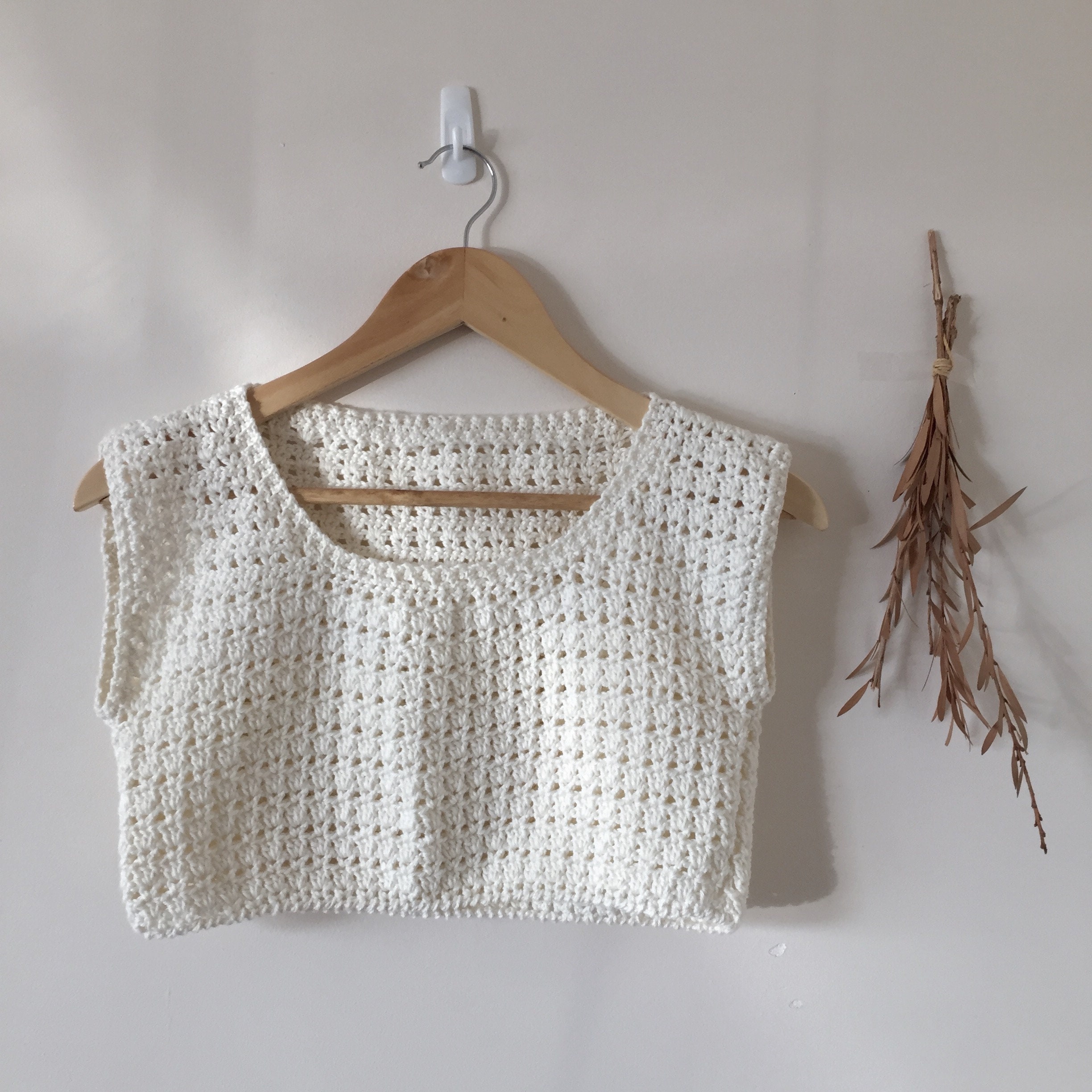 The Roe Cropped Tee / Crochet Top Pattern / Crochet Crop Top Pattern ...