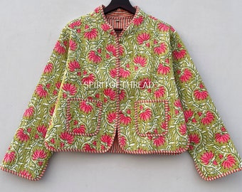 Patchwork Quilted Jackets Cotton Floral Bohemian Style Fall Winter ...