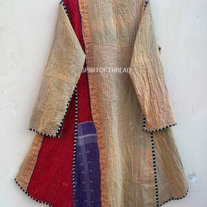 Kantha Reversible Long Length Boho Style Front Open Jacket. Vintage ...