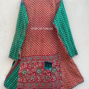 Kantha Reversible Long Length Boho Style Front Open Jacket. Vintage ...