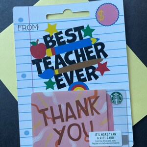 Personalized Teacher Gift Card Holder| Teacher Gift Card Holder ...
