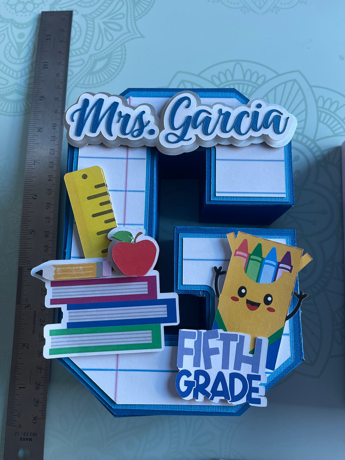 Personalized 3D Cardstock Teacher Letter: Classroom Decor, Teacher ...