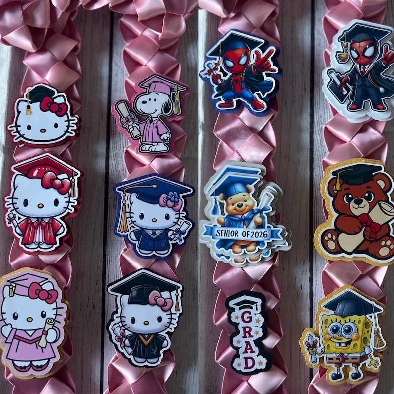 Custom Graduation Character Cutouts for DIY Lei, Grad Cutouts, Toppers ...