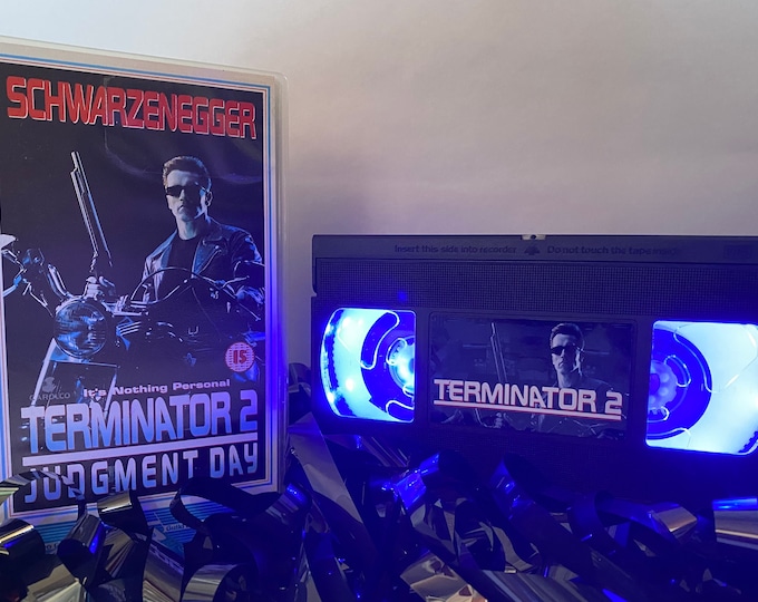 Terminator T2 VHS Lamp, 90s Sci Fi Movie Film, a Great Gift for Film ...