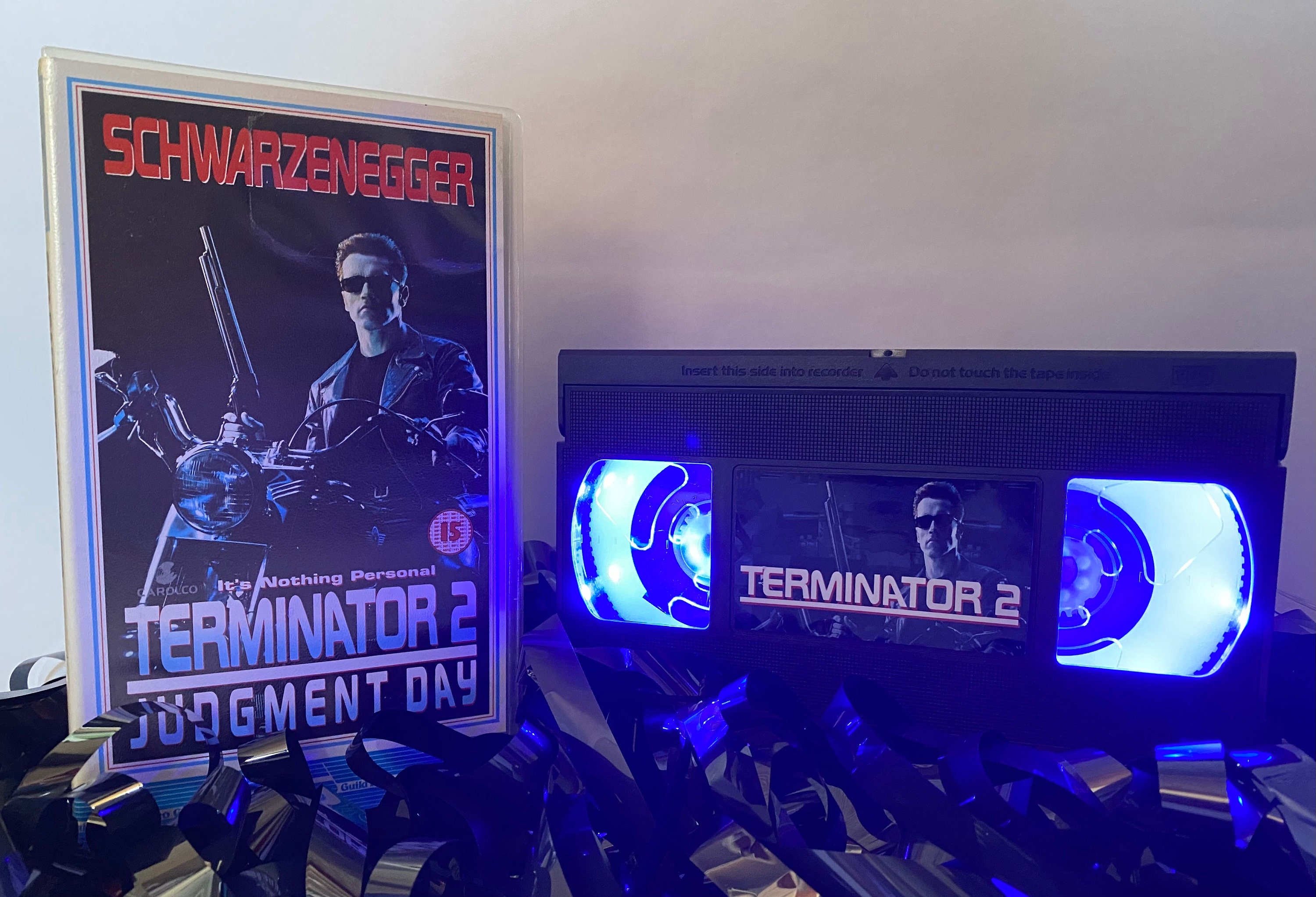 Terminator T2 VHS Lamp, 90s Sci Fi Movie Film, a Great Gift for Film ...