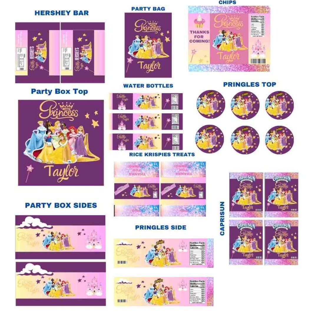 The Princess Party Pack Bundle - Etsy
