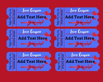 Customizable Love Coupon, Valentine's Day Gifts - Etsy