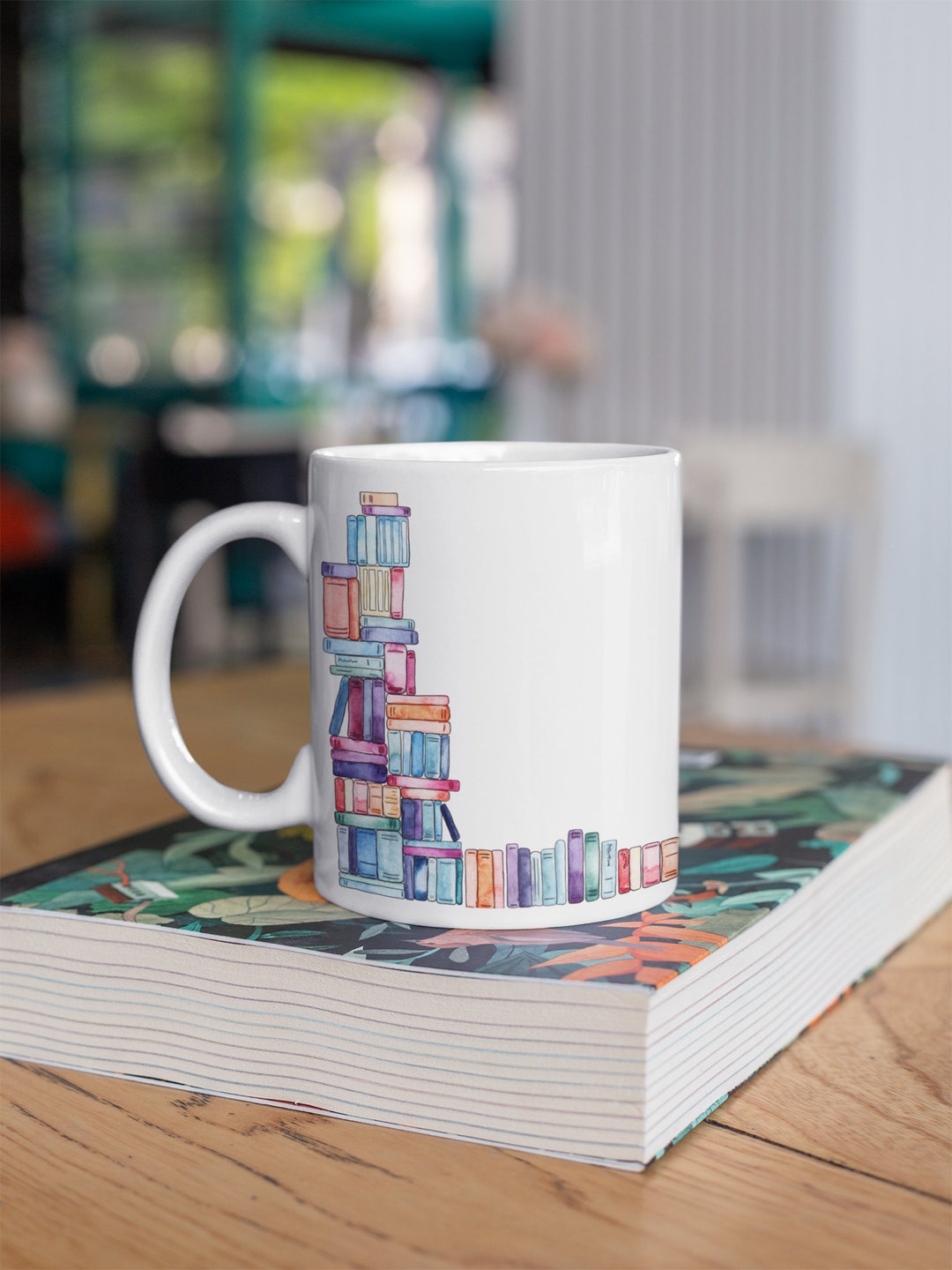 Book Stack Mug Mug for Book Lovers Book Lover Gift - Etsy