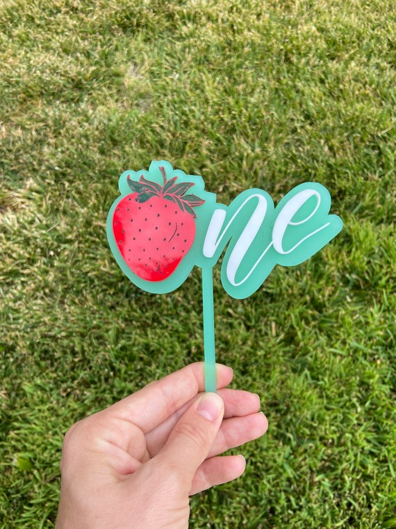 One Cake Topper Girl First Birthday Cake Topper ONE Smash - Etsy