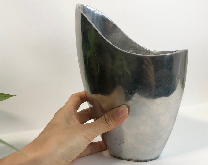 Vintage Anna Efverlund | Modern Aluminum Vase - Etsy