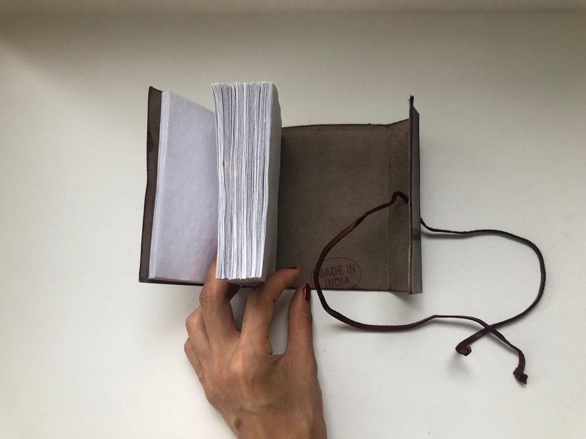 Handmade Dairy Notebook With Leather Cover | Pocket Journal Notebook ...