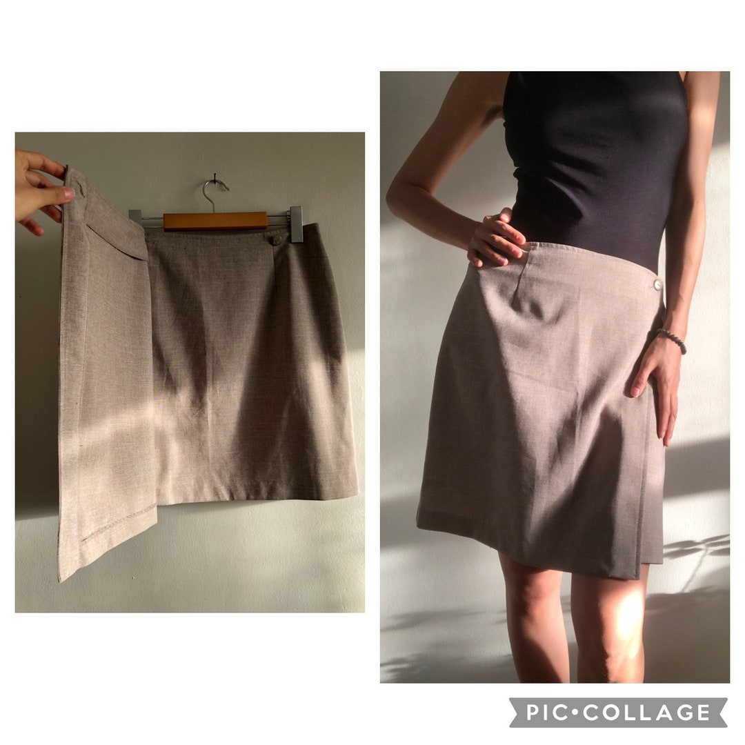 Classic Mini Wrap Skirt | Made in Canada, Size Small / Medium - Etsy