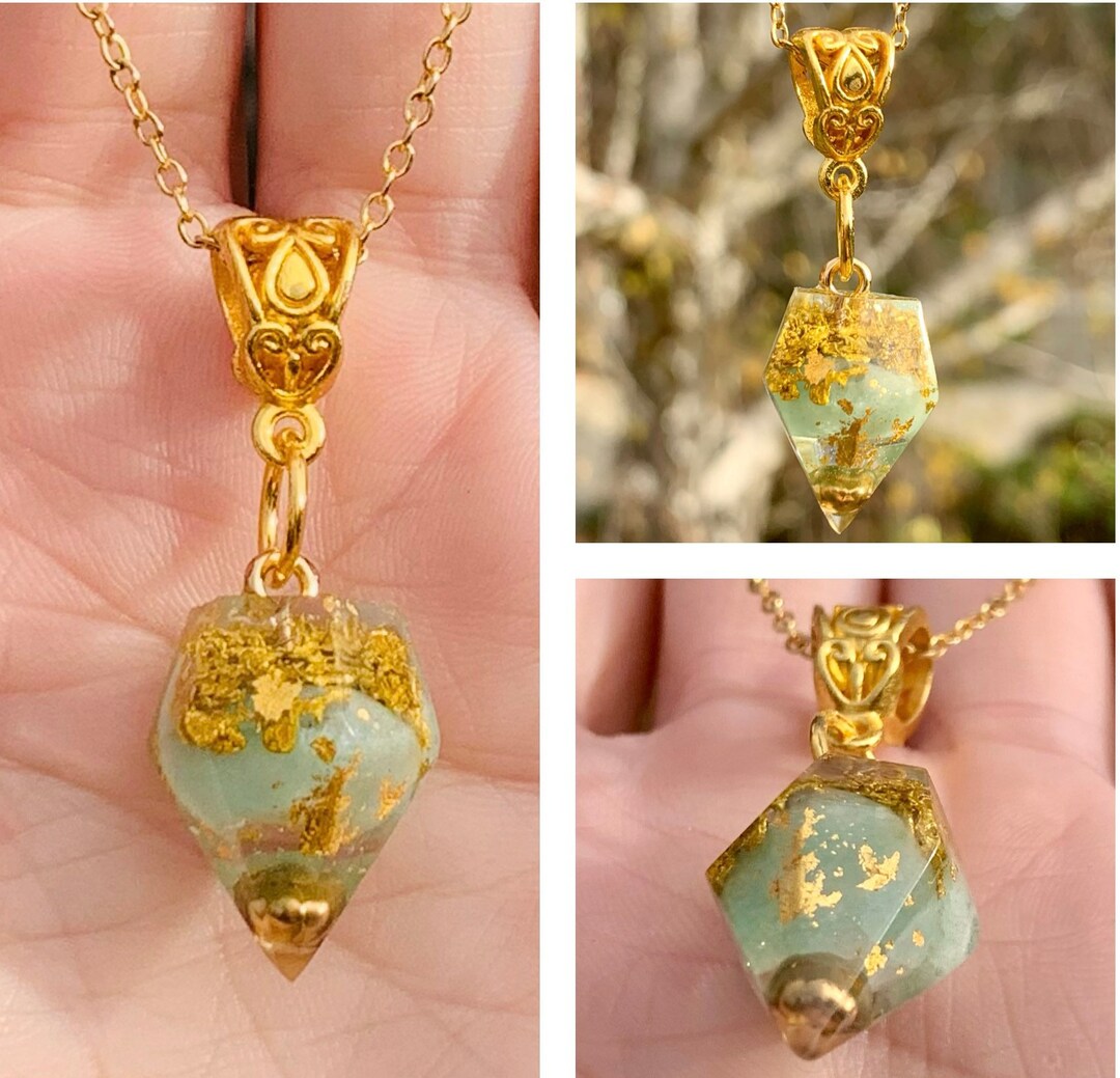 Amazonite Pendulum Crystal Goddess Pendant, Witch Jewelry, Minimalist ...