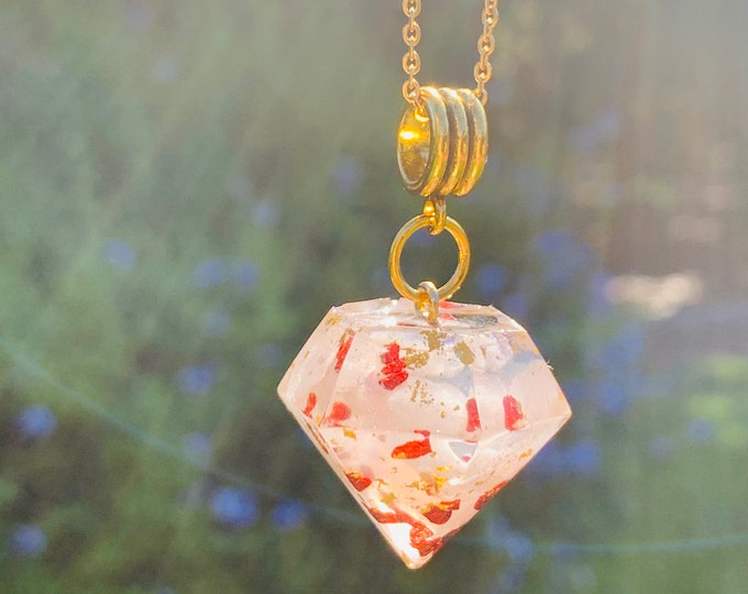 Rose Quartz Goddess Pendulum Pendant, Crystal Necklace, Attract Love ...