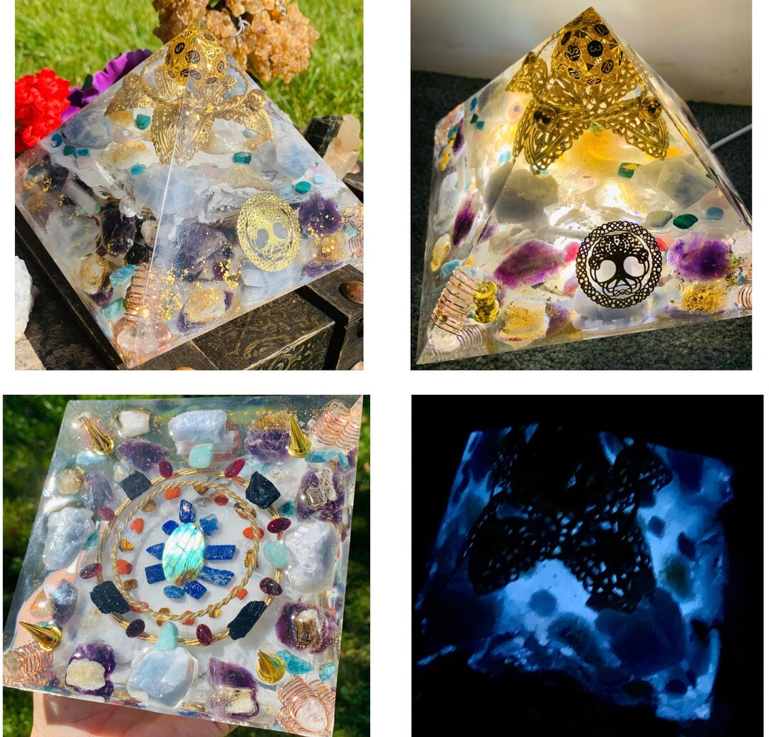 Majestic & Powerful Light up Tensor Ring Crystal Pyramid, Energetic ...