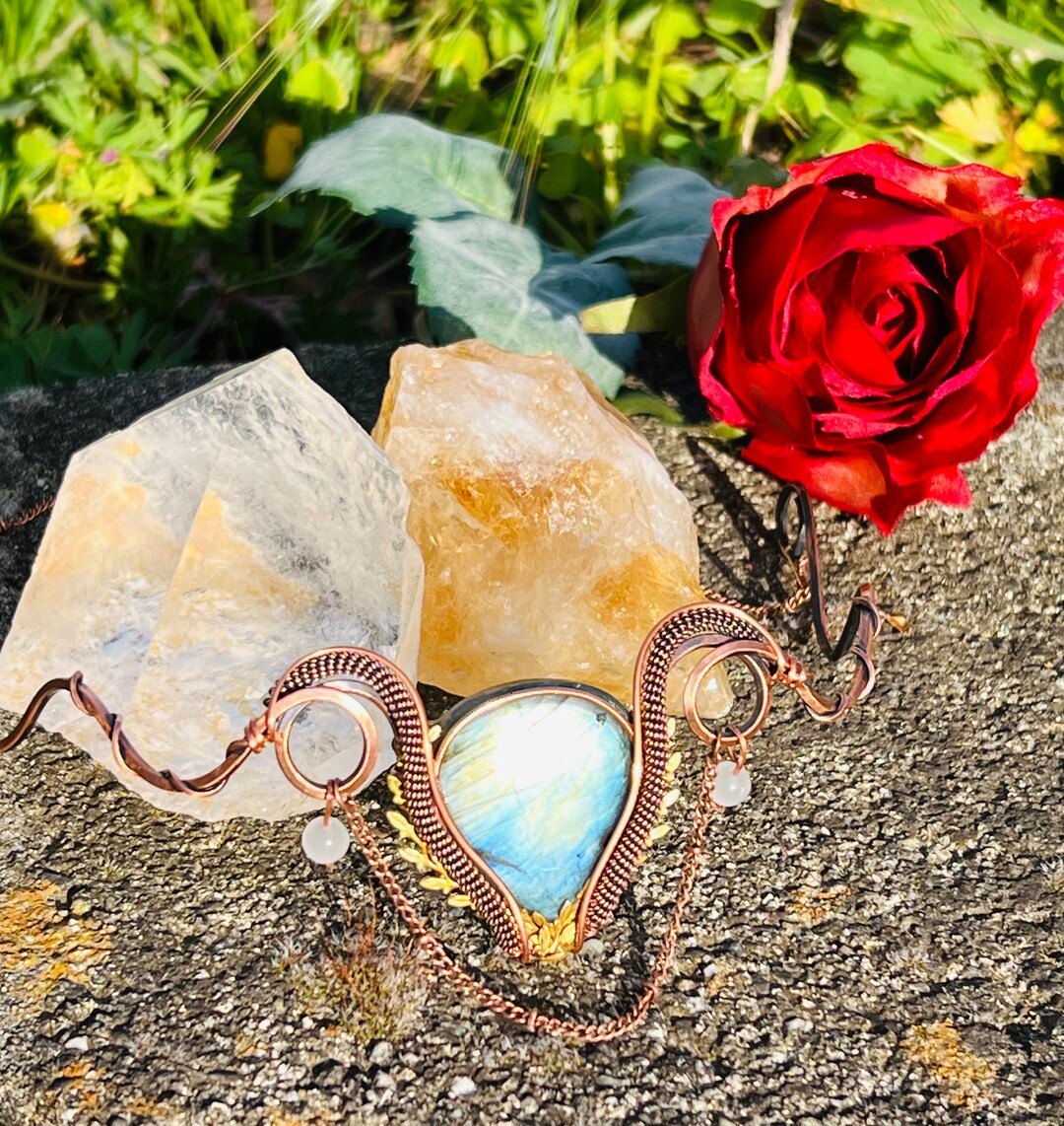 Greek Goddess Labradorite Antique Copper Crown, Mystical, Magical, Cos ...
