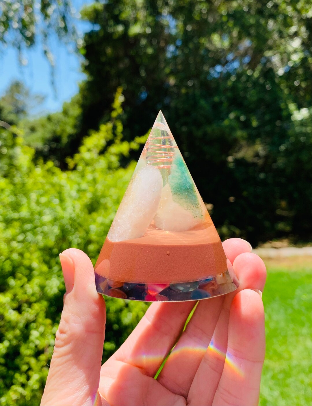 Healing Wand With Citrine, Green Quartz, Automized Copper and Mixed ...