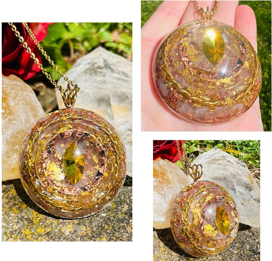 Powerful Orgone EMF Protection Crystal Pendant, Energetic Transmutation ...
