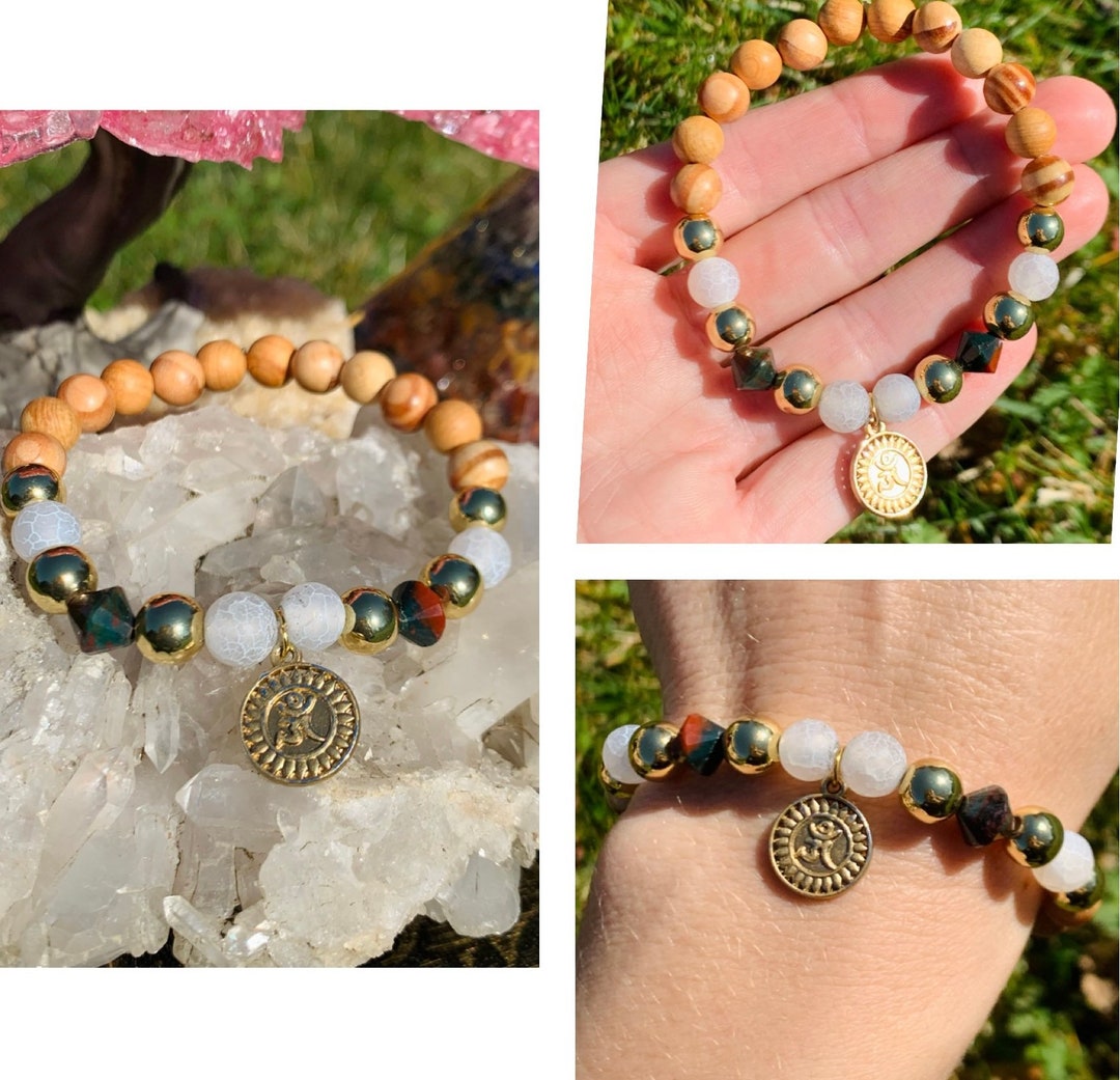 African Blood Stone Unique Bi Cone Beads & Frosted Dream Fire Dragon ...